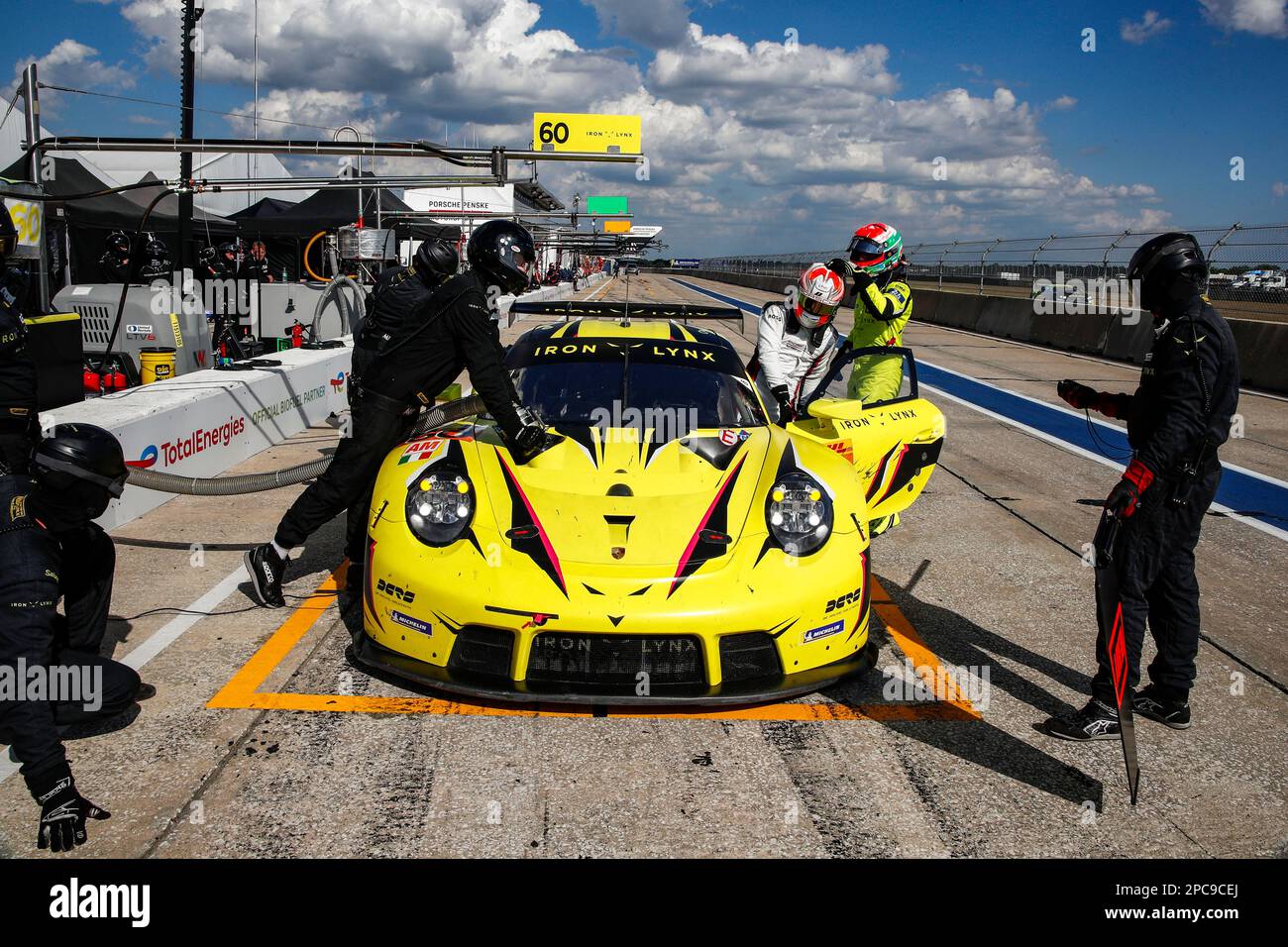 Sebring, Vereinigte Staaten. 11th Mar, 2023. Porsche 911 RSR, Iron Lynx ...