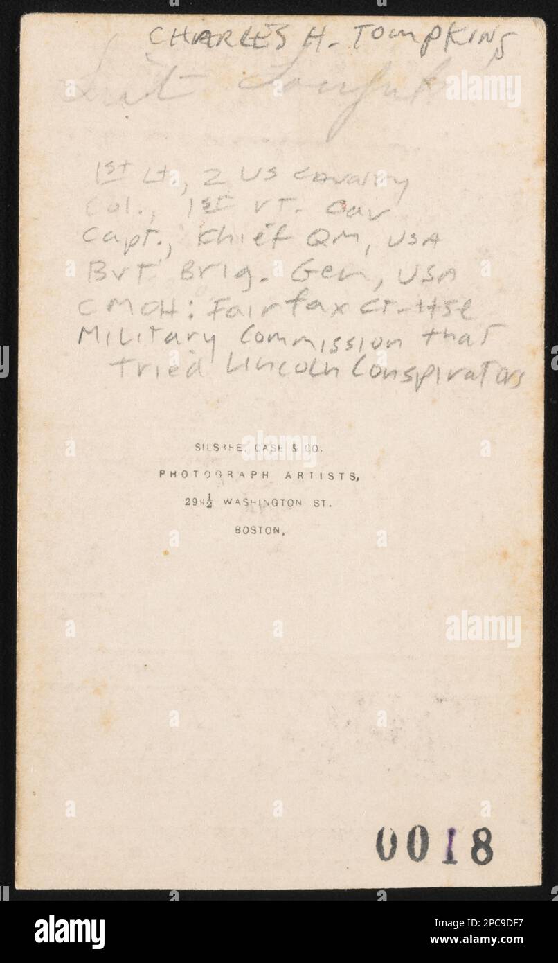 Brigadier General Charles Henry Tompkins of 2nd U.S. Cavalry Regiment ...