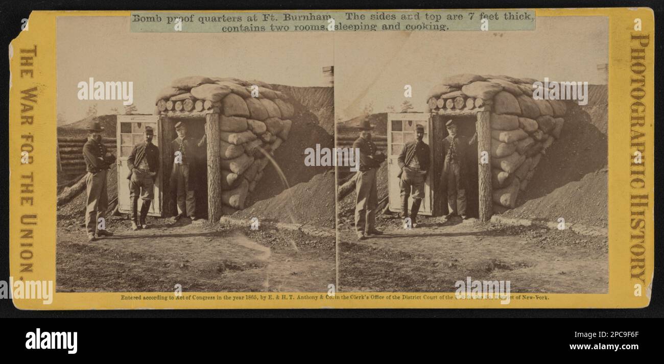 Bomb proof quarters at Ft. Burnham. The sides and top are 7 feet thick ...