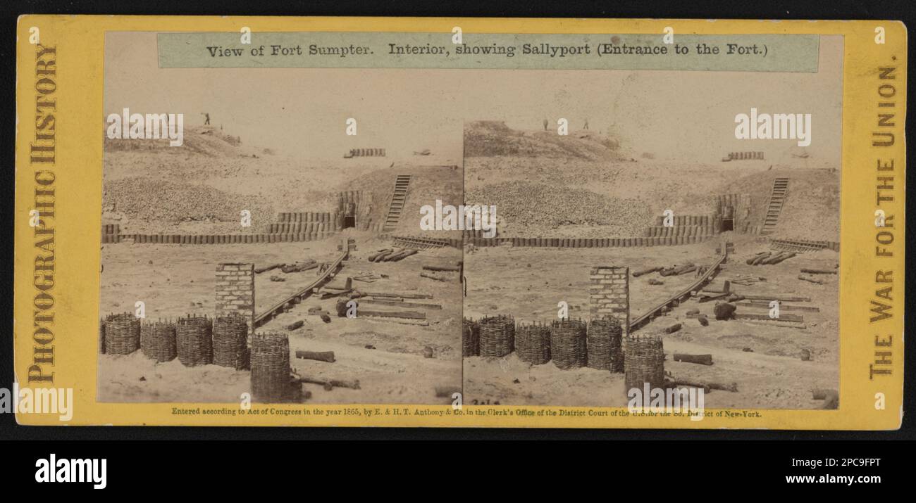 View of Fort Sumpter (i.e. Sumter). Interior, showing sallyport ...