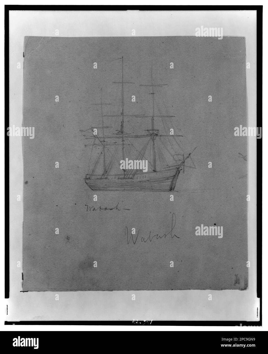 Wabash. Morgan collection of Civil War drawings. Wabash (Steamship ...