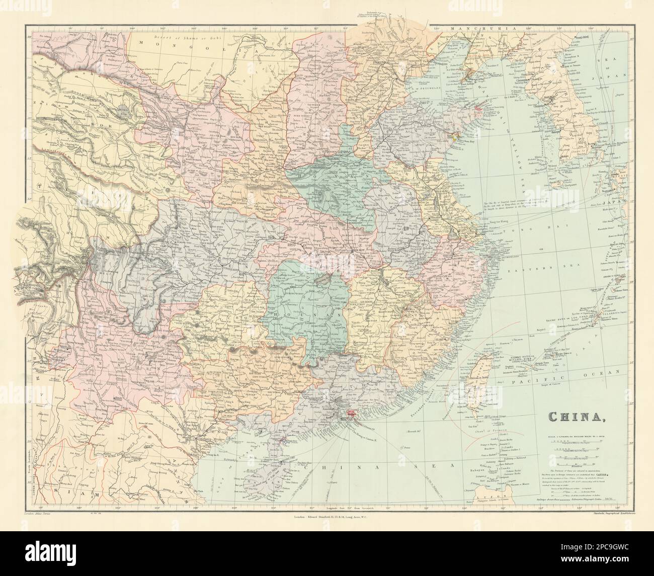China. Hong Kong. Kwang-chao. Kiao-chai. Wei-hai-wei. 52x65cm. STANFORD ...