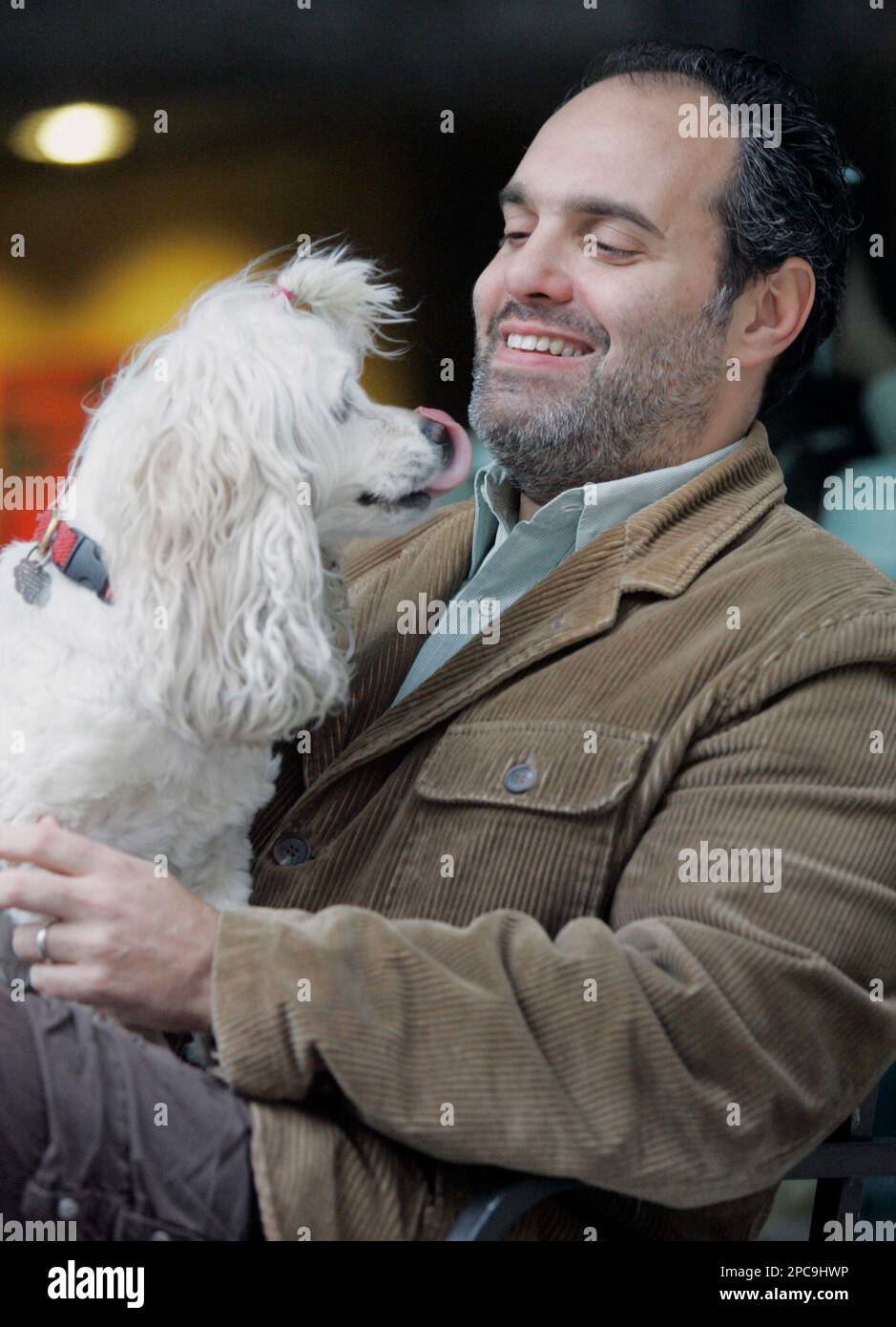 Author Michael Mehler and his dog Madison, in New York, Wednesday Nov ...
