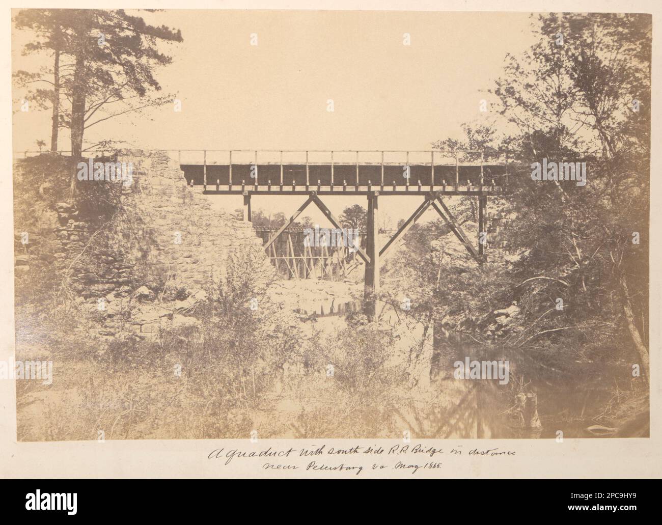 Aquaduct ie., aqueduct with south side R.R. bridge in distance near ...