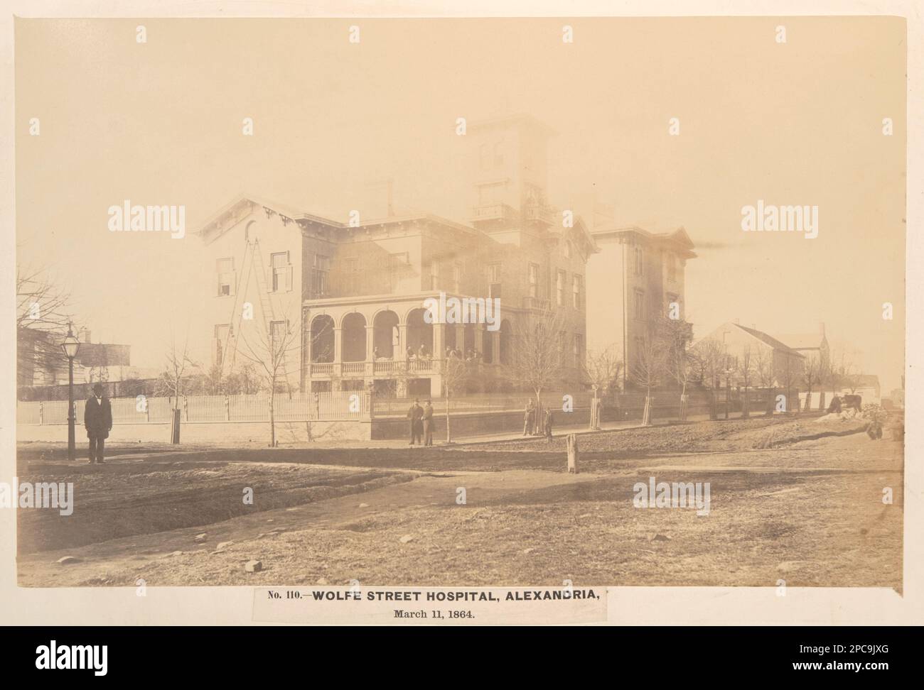 Wolfe Street hospital, Alexandria, March 11, 1864. Title transcribed ...