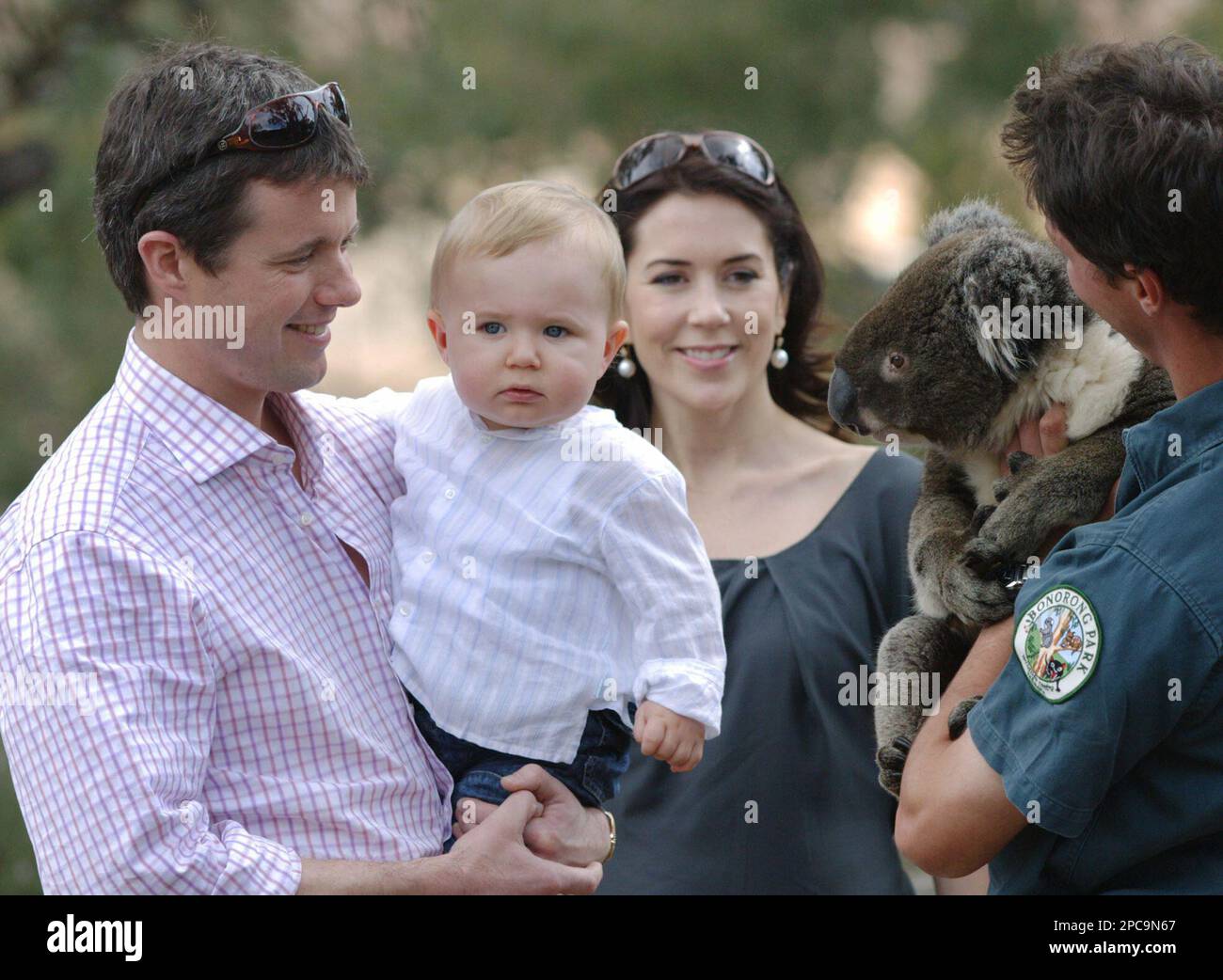 Denmark's Crown Prince Frederik, left, and his Australian born wife ...