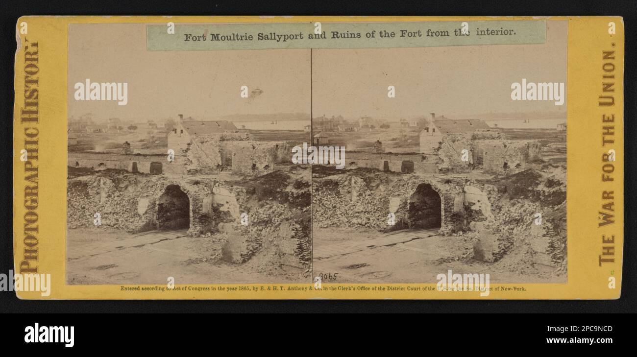 Fort Moultrie Sallyport and ruins of the fort from the interior. Civil ...