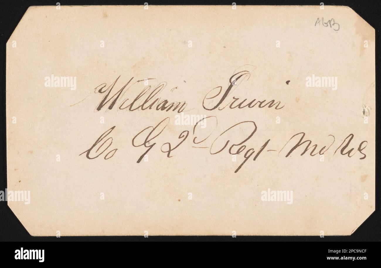 Private William Irvin of Co. G, 2nd Maryland Infantry Regiment in ...