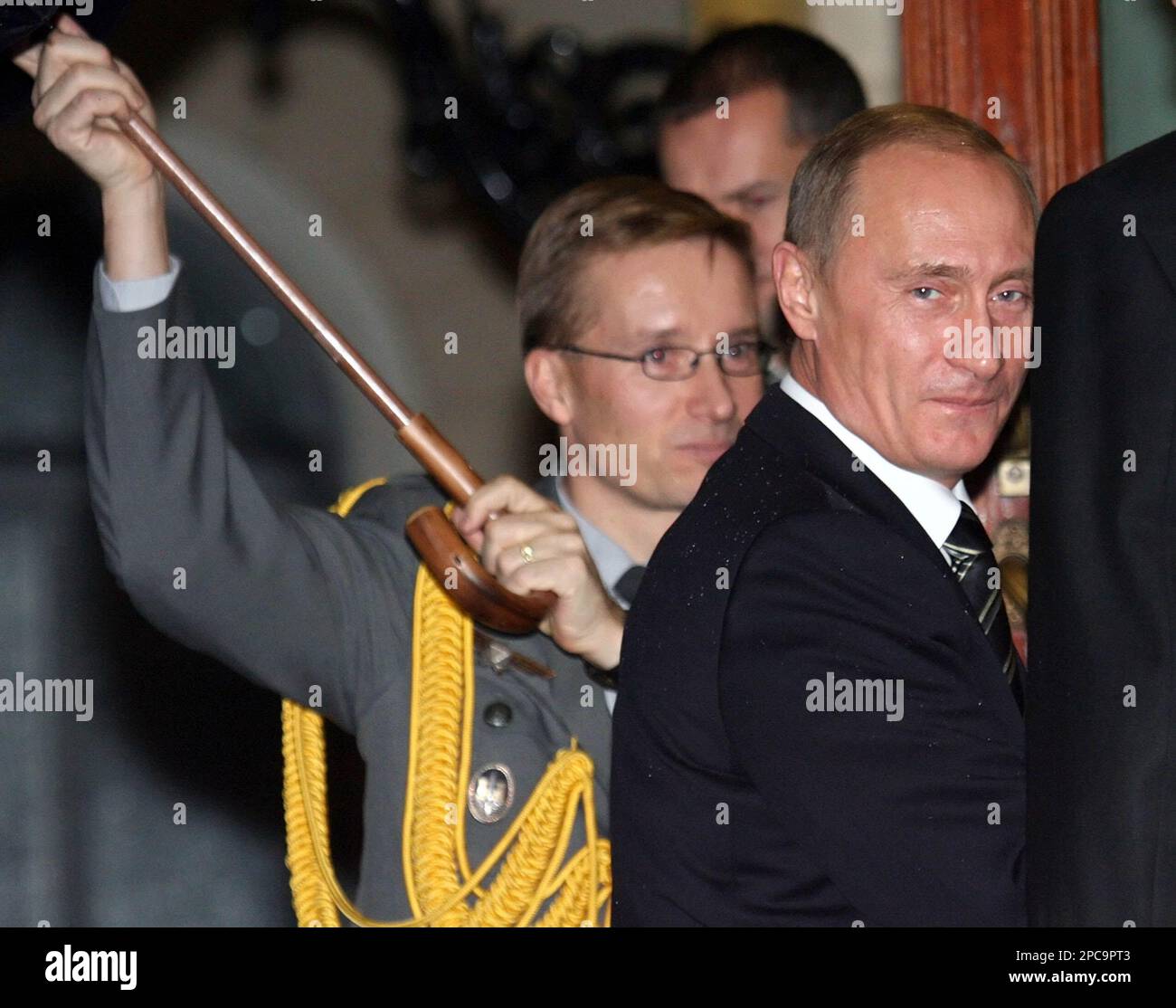 Russian President Vladimir Putin arrives for his meeting with his ...