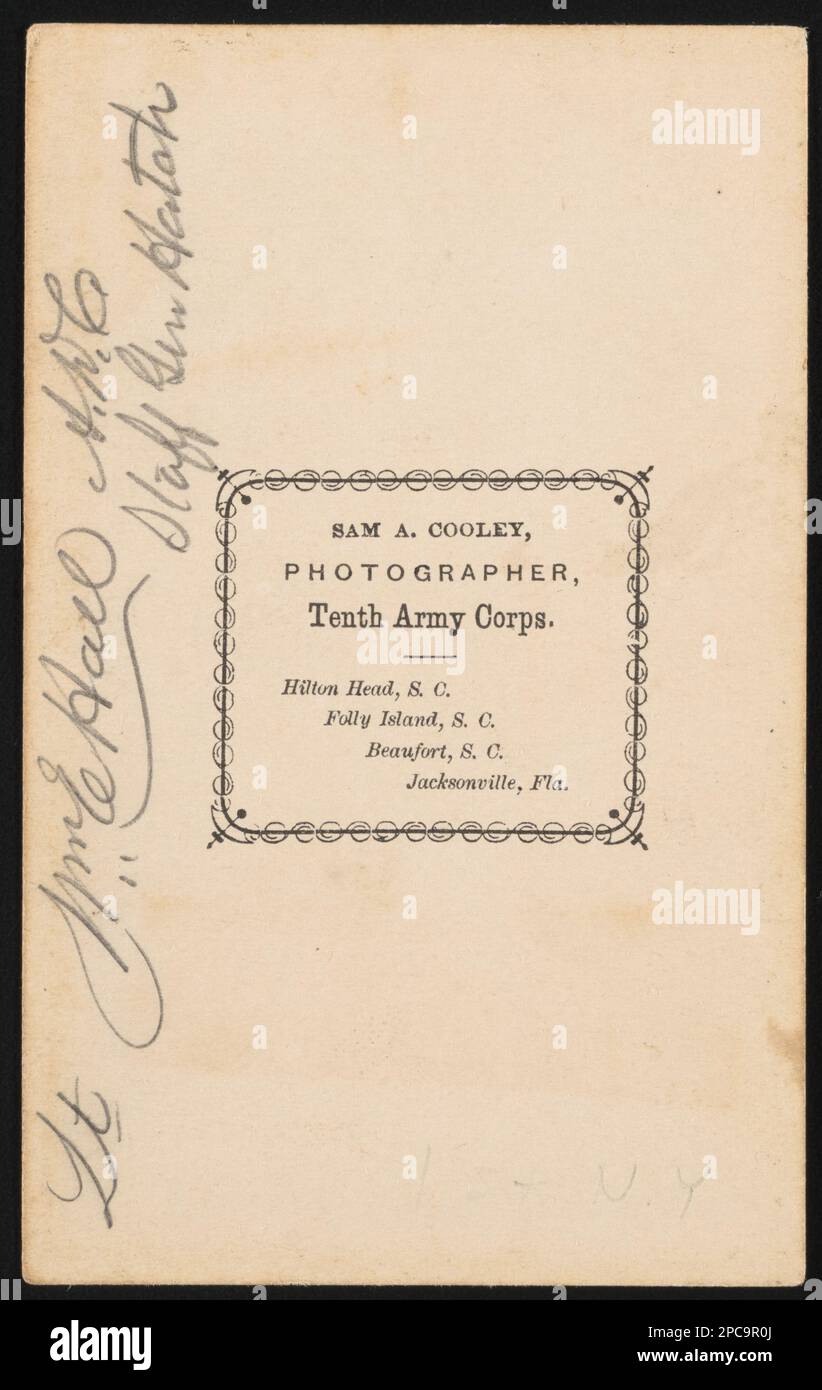 Lieutenant William E. Hall aide-de-camp to Major General John Porter ...