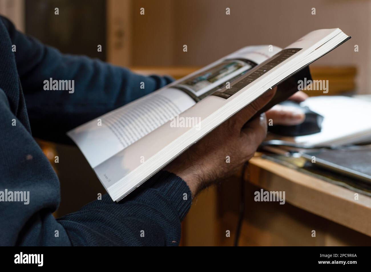 Preparing study with the computer Stock Photo - Alamy
