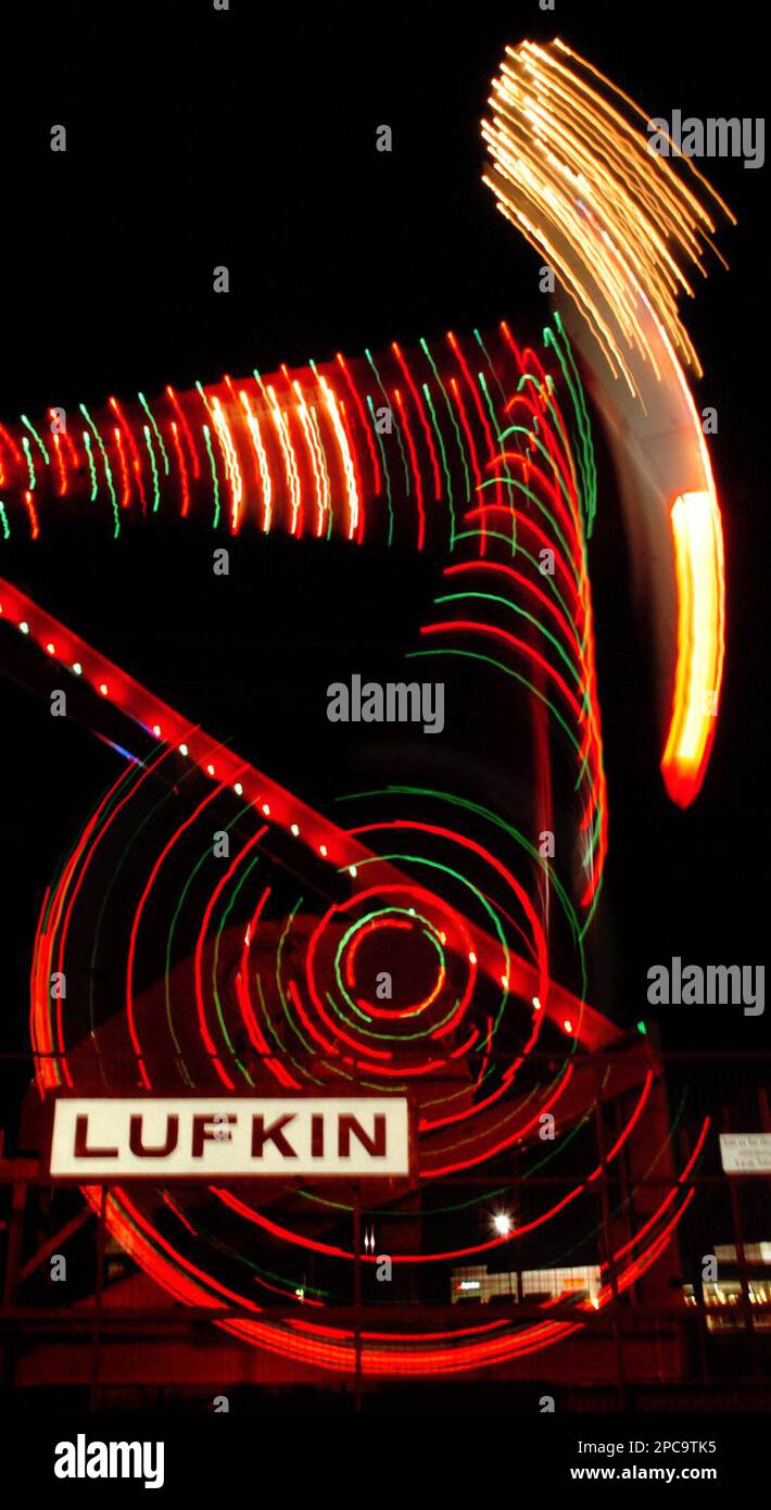 Rudolph the Red-Nosed Pumping Unit chugs away at the Lufkin Mall ...