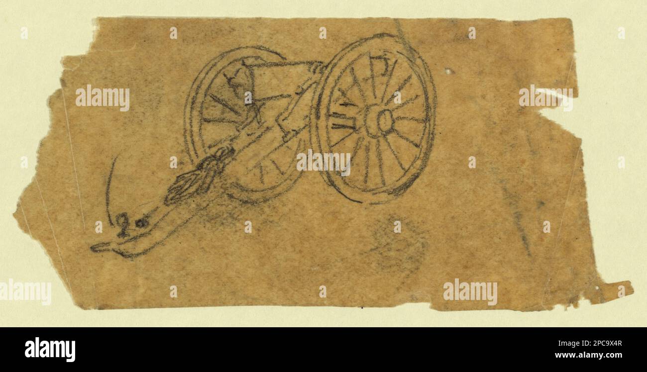 A Cannon. Morgan collection of Civil War drawings. Artillery (Weaponry ...