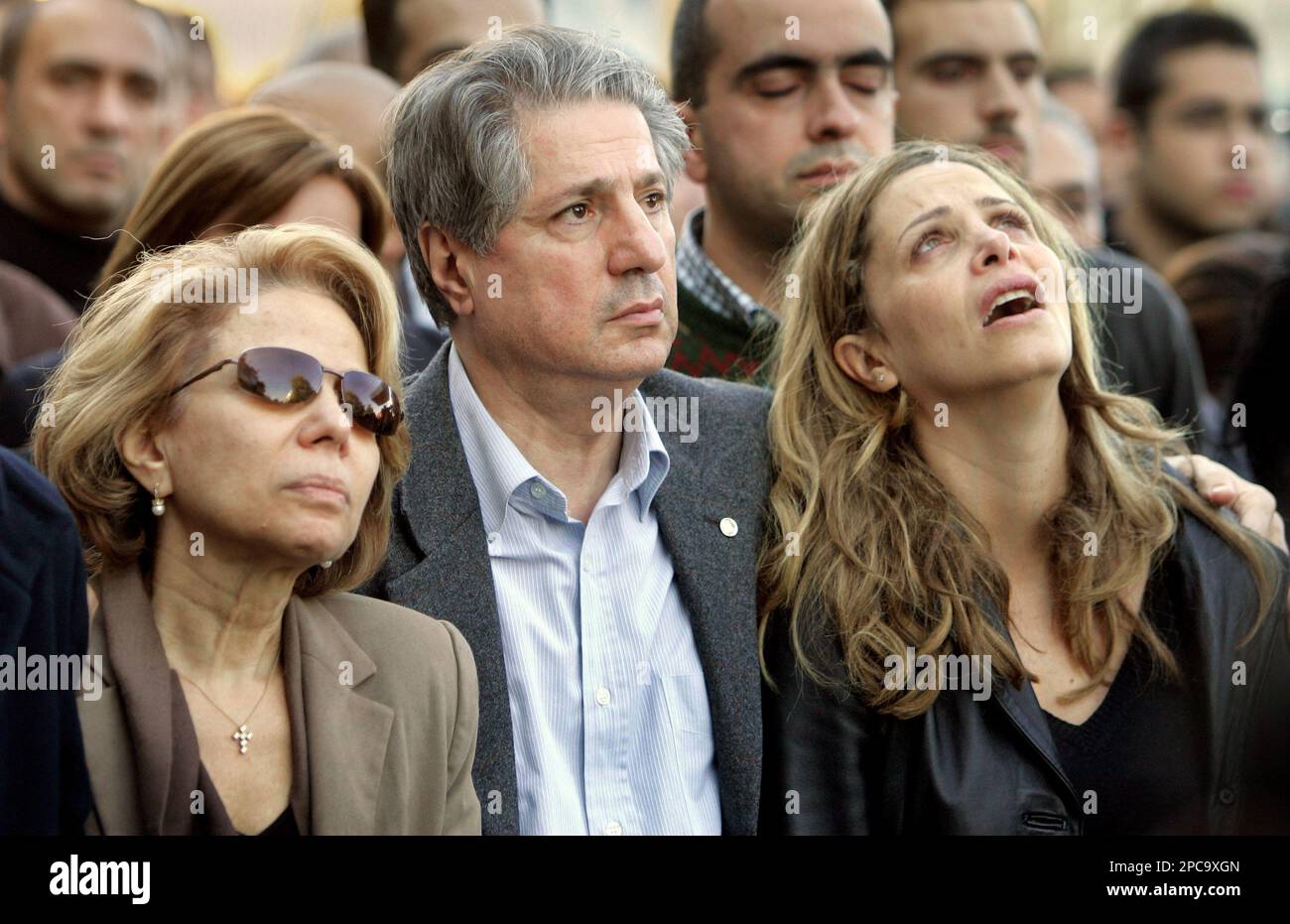 The mother Joyce Gemayel, left, father Amin Gemayel, center, and wife ...