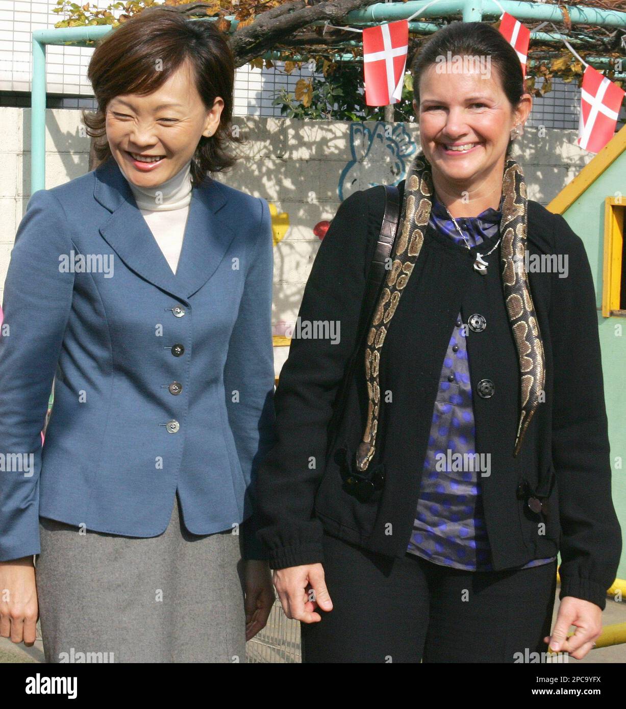 Anne-Mette Rasmussen, right, wife of Denmark's Prime Minister Anders ...