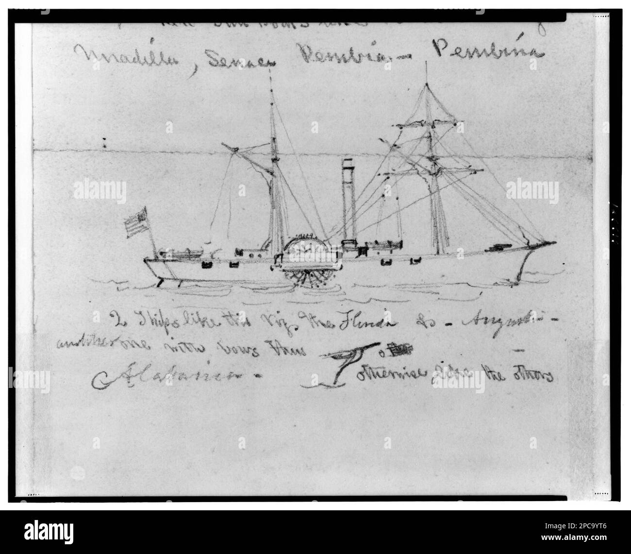Two broadside views of steamships. Morgan collection of Civil War ...