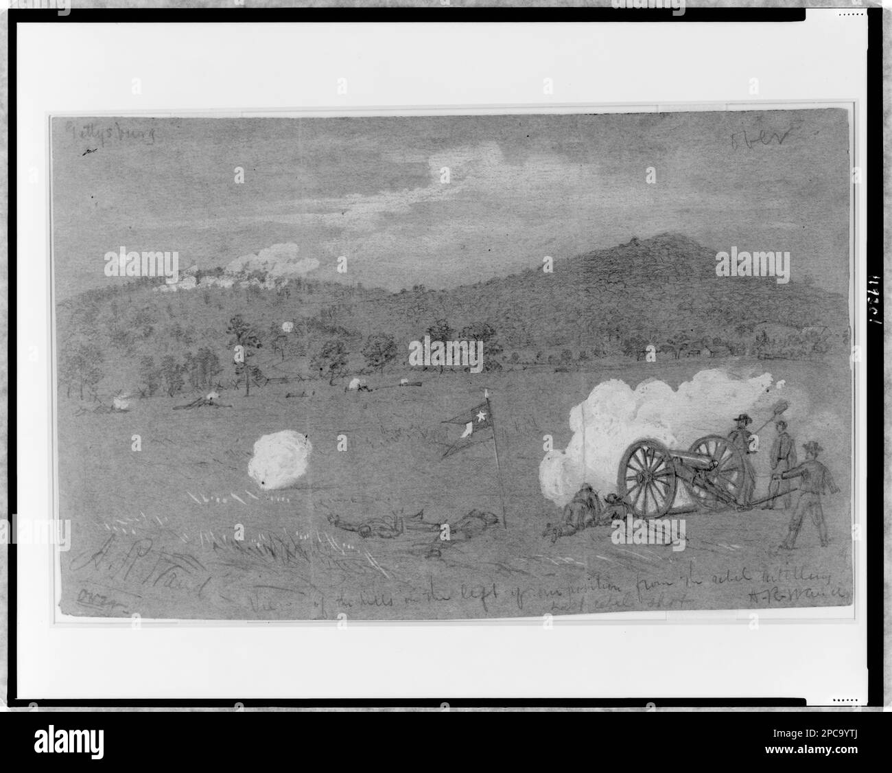 Gettysburg. View of the hills on the left of our position from the ...