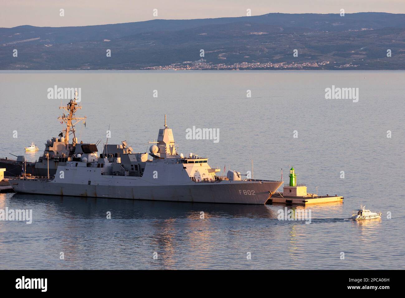 The Standing NATO Maritime Group (SNMG2) moored in the Split harbour ...