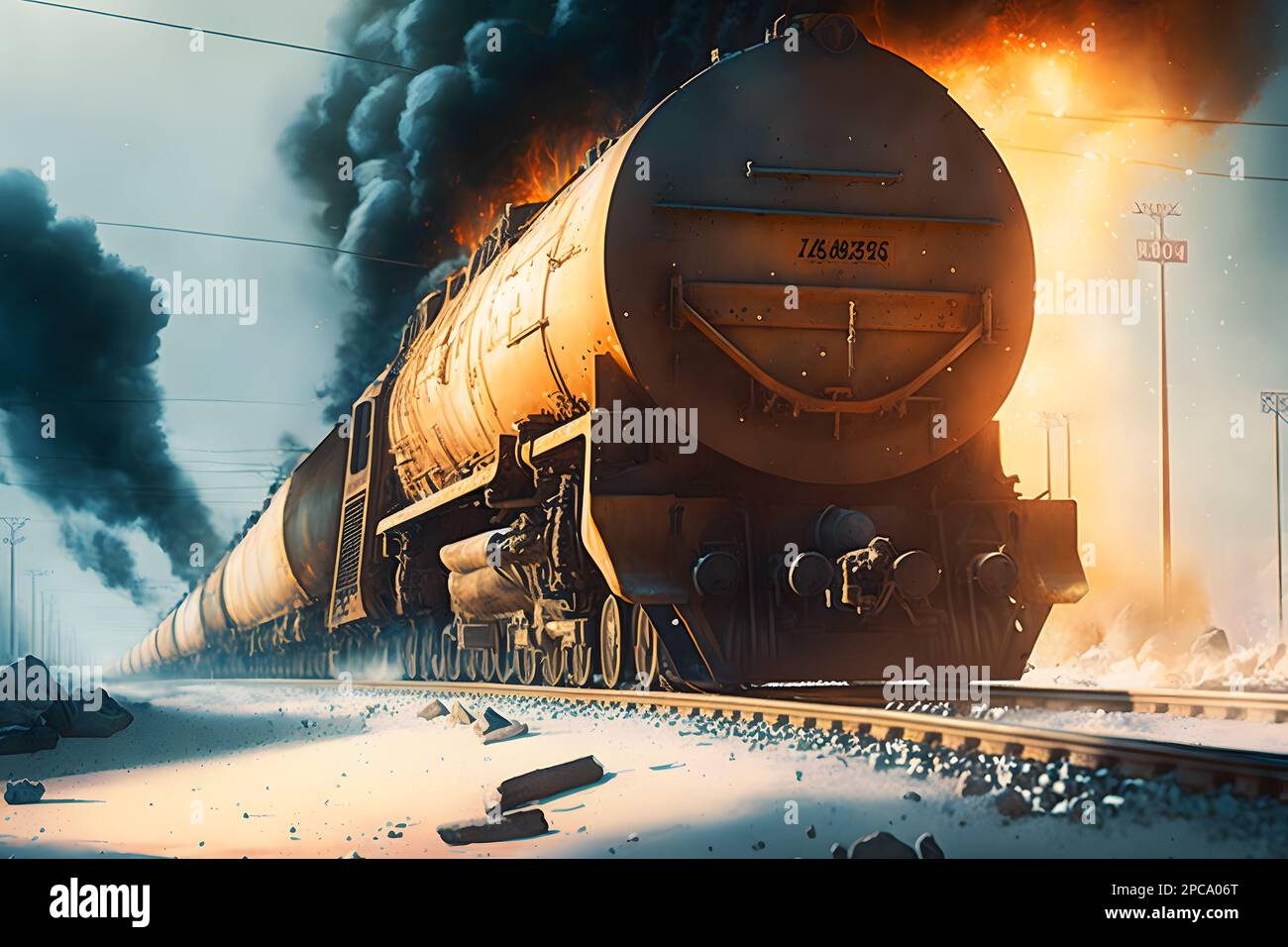 Locomotive explosion hi-res stock photography and images - Alamy