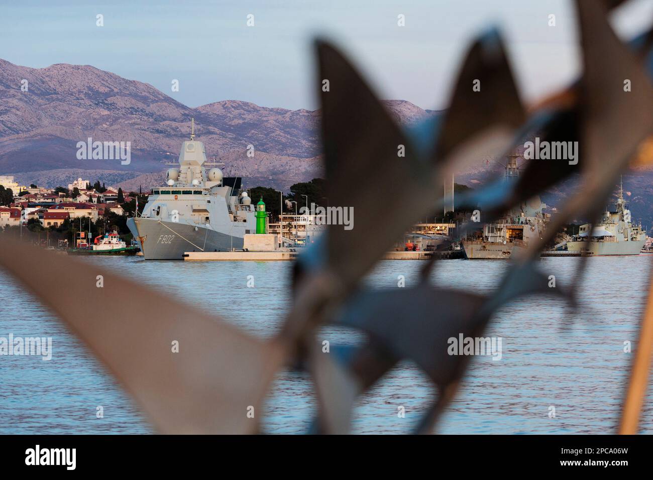 The Standing NATO Maritime Group (SNMG2) moored in the Split harbour ...