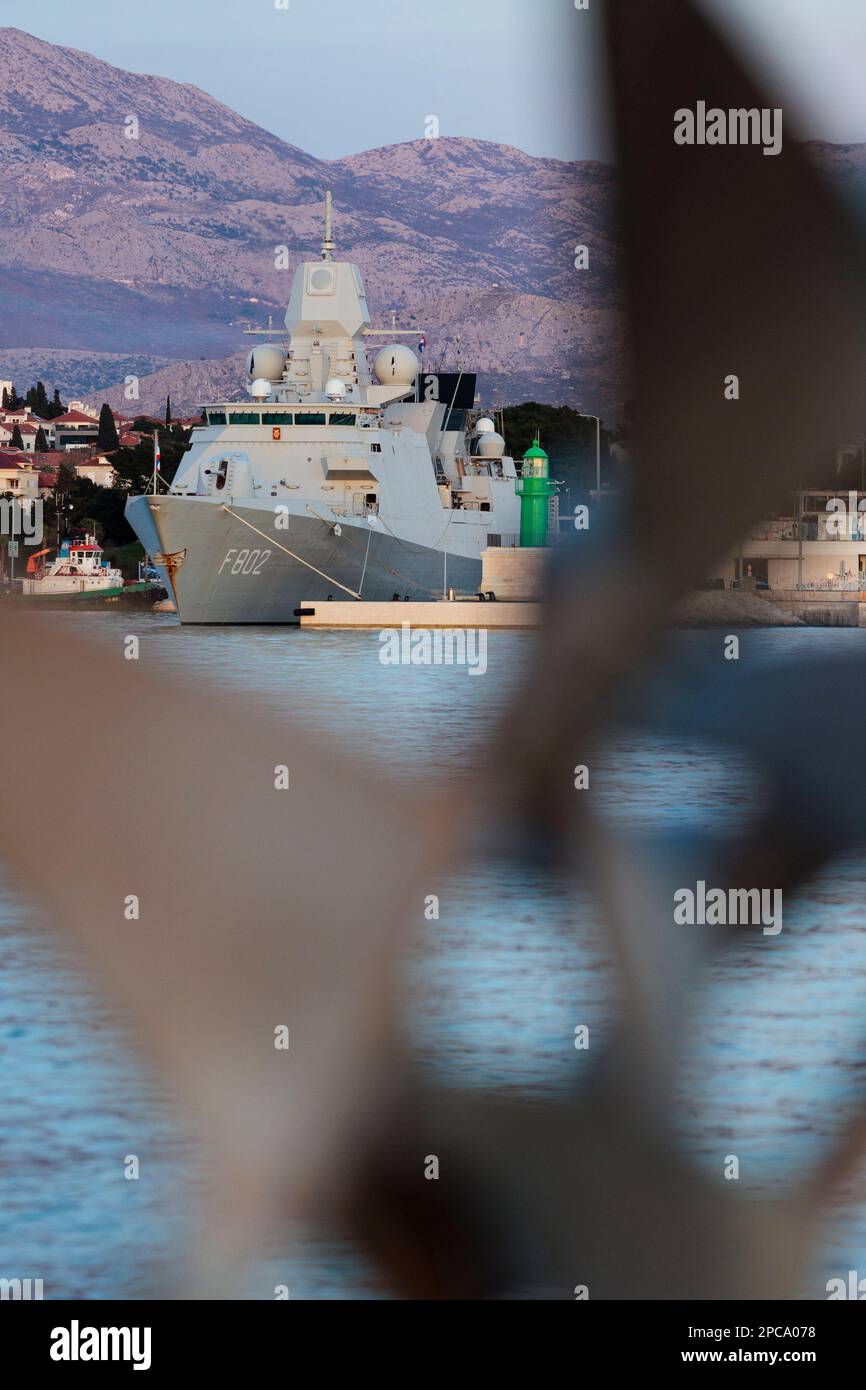 The Standing NATO Maritime Group (SNMG2) moored in the Split harbour ...