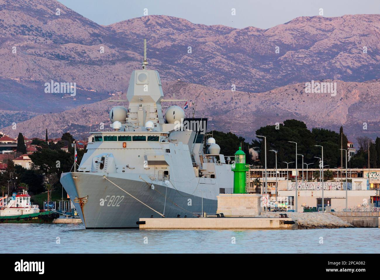 The Standing NATO Maritime Group (SNMG2) moored in the Split harbour ...