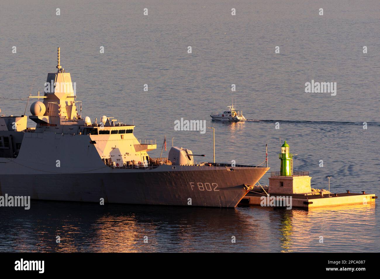 The Standing NATO Maritime Group (SNMG2) moored in the Split harbour ...