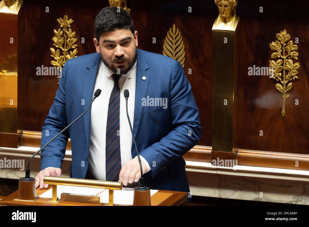 Paris, France. 13th Mar, 2023. French MP Guillaume Kasbarian during the ...