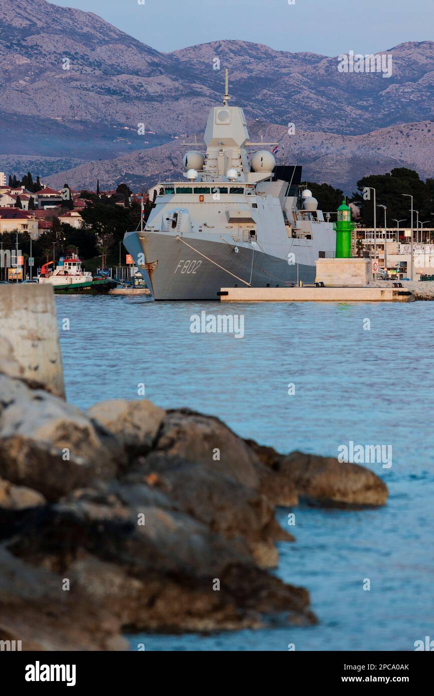 The Standing NATO Maritime Group (SNMG2) moored in the Split harbour ...