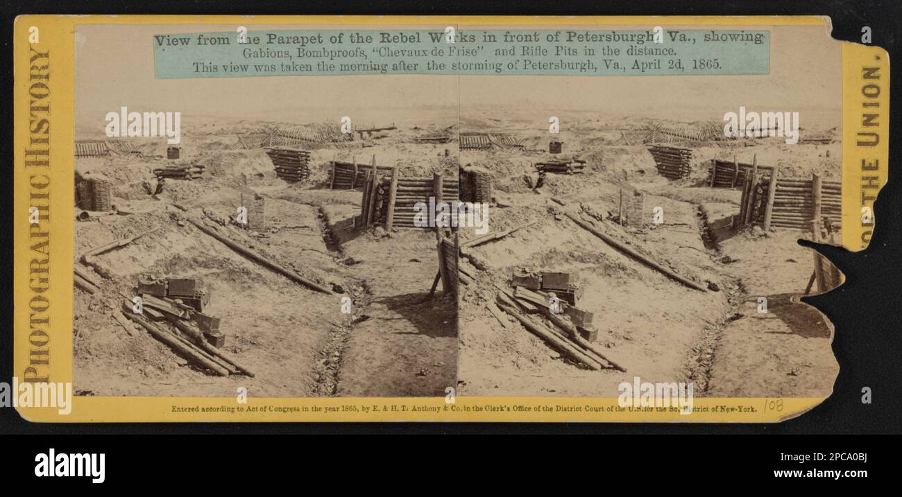 View from the parapet of the rebel works in front of Petersburgh (i.e ...