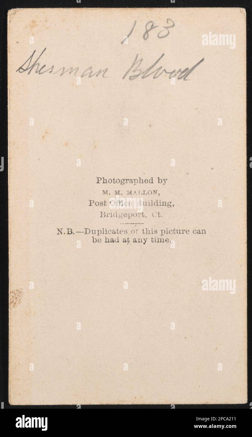 Sergeant Sherman B. Jewett (also known as Sherman J. Blood) of Co. I ...