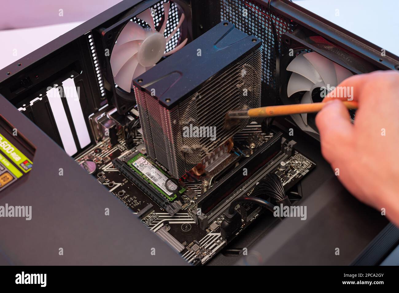 Cleaning computer system from dust hi-res stock photography and images ...