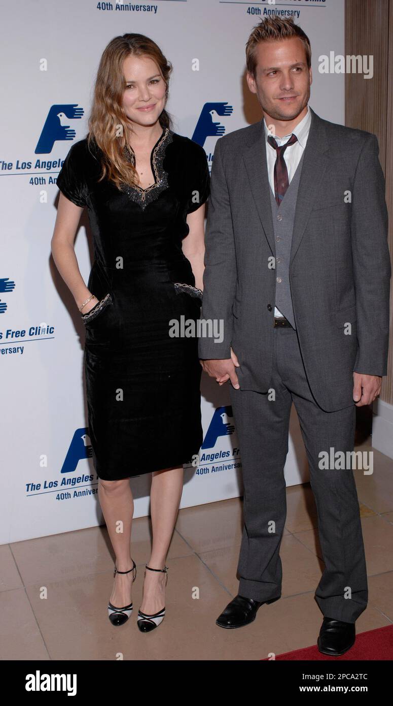 Actress Jacinda Barrett, left, and Gabrielle Macht arrive at the ...
