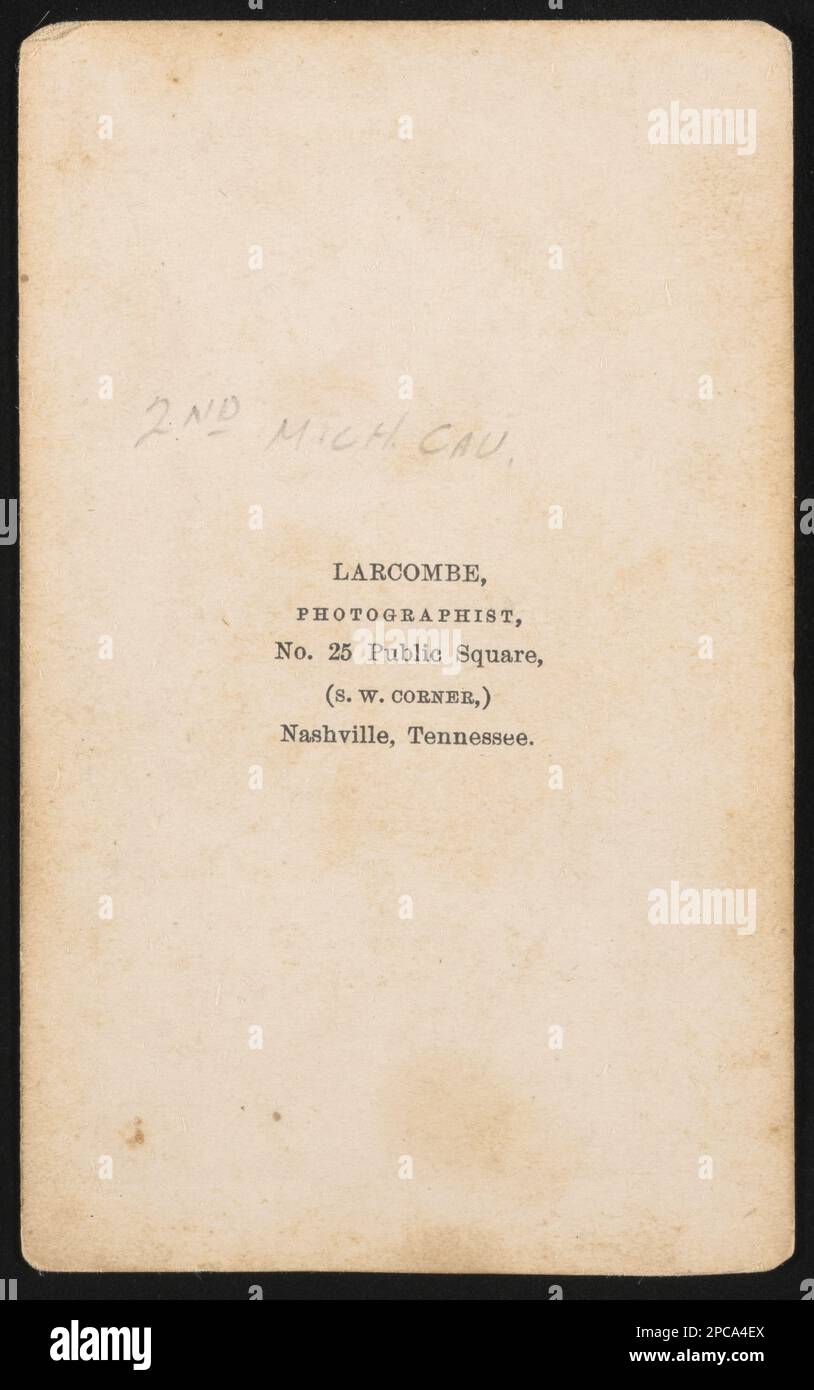 Unidentified soldier of 2nd Michigan Cavalry Regiment in Union uniform ...
