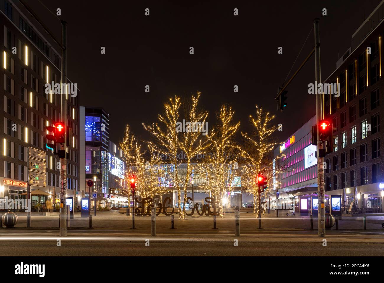 Mercedes Benz Arena in Berlin on a quiet winter evening Stock Photo - Alamy