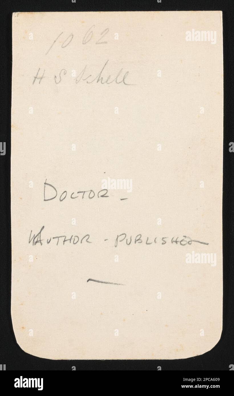 Lieutenant Colonel Henry Sayler Schell of U.S. Army Medical Staff in ...