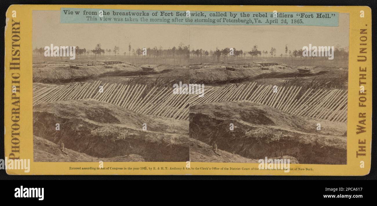 View from the breastworks of Fort Sedgwick, called by the rebel ...