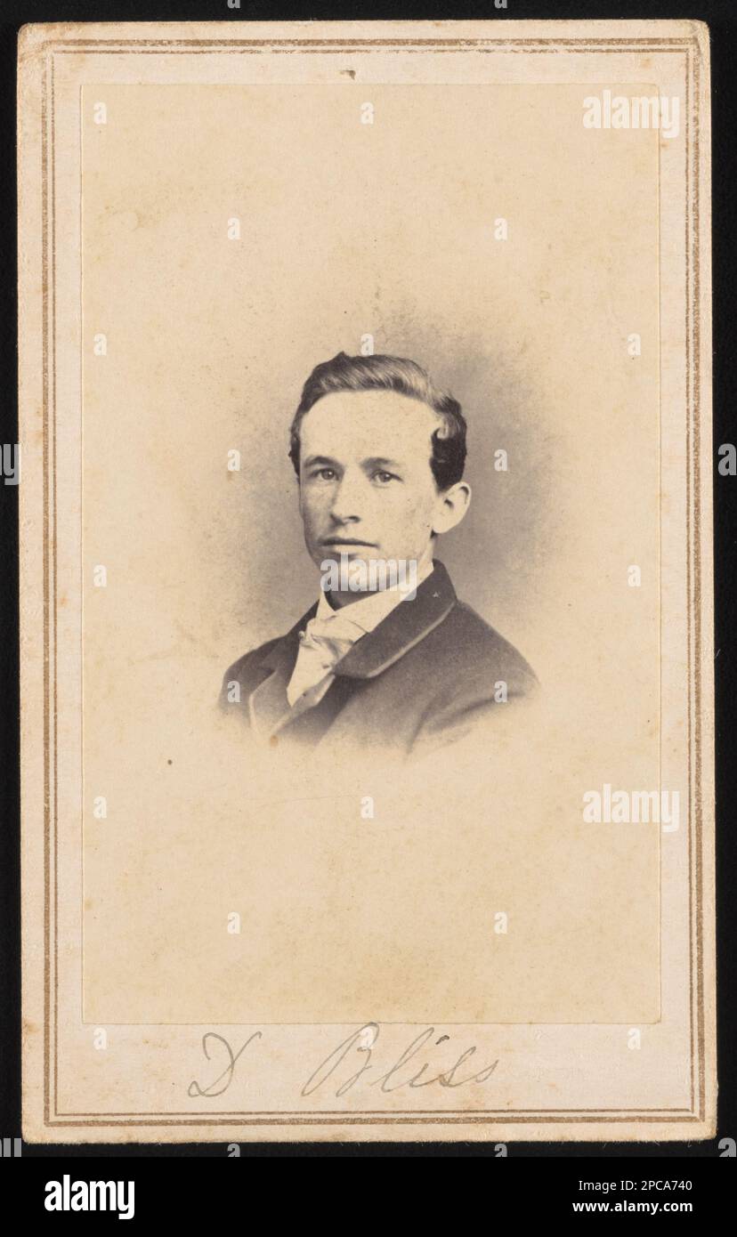 Head-and-shoulder portrait of a man, possibly "D. Bliss". Liljenquist ...