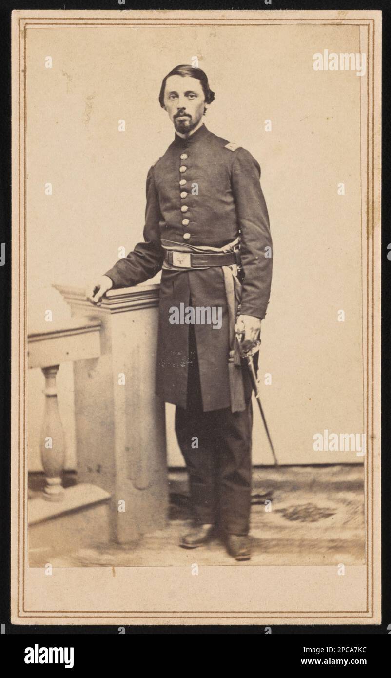Captain Joshua F. Littlefield of Cos. F and B, 2nd New Hampshire Infantry Regiment in uniform ...