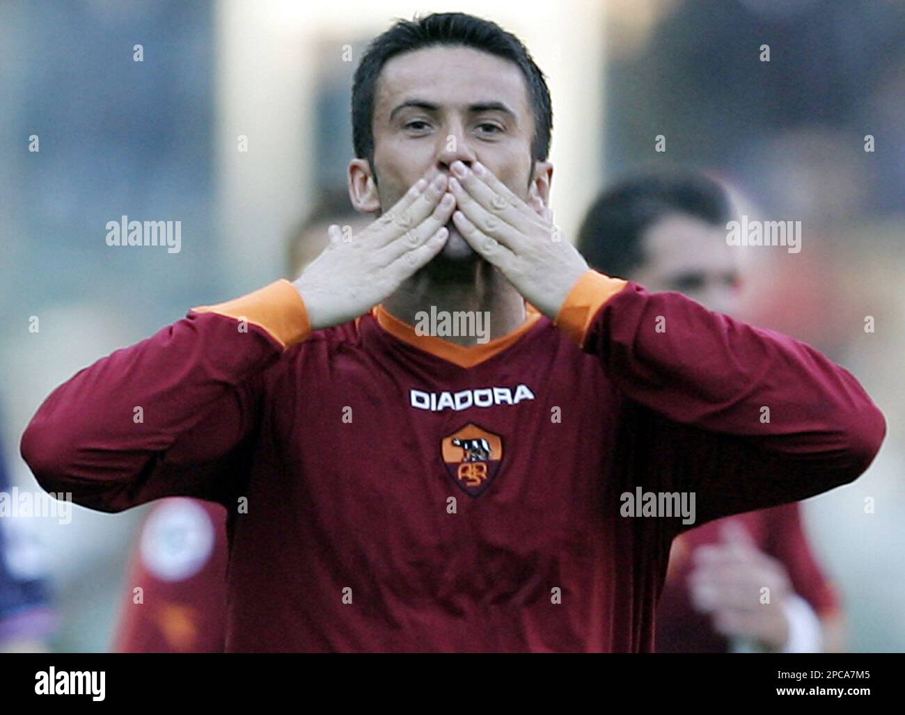 AS Roma's Christian Panucci celebrates after scoring during the Italian ...