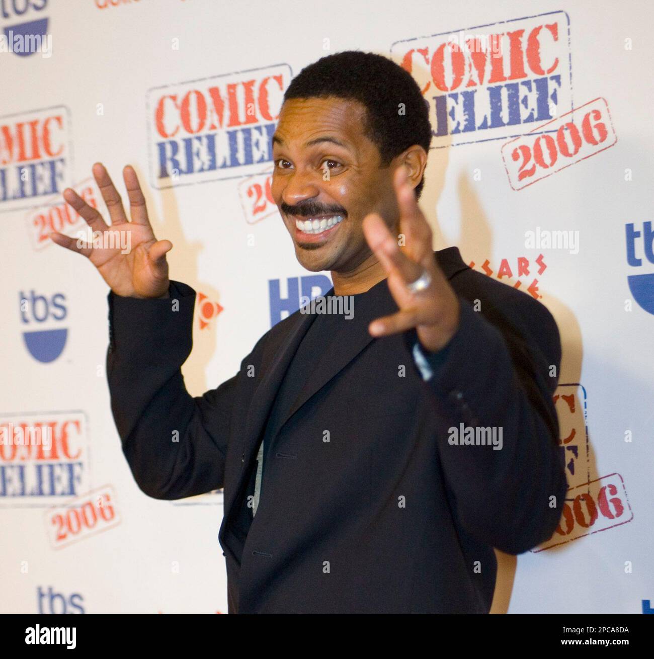 Comedian Mike Epps poses for a photo after performing at "Comic Relief ...