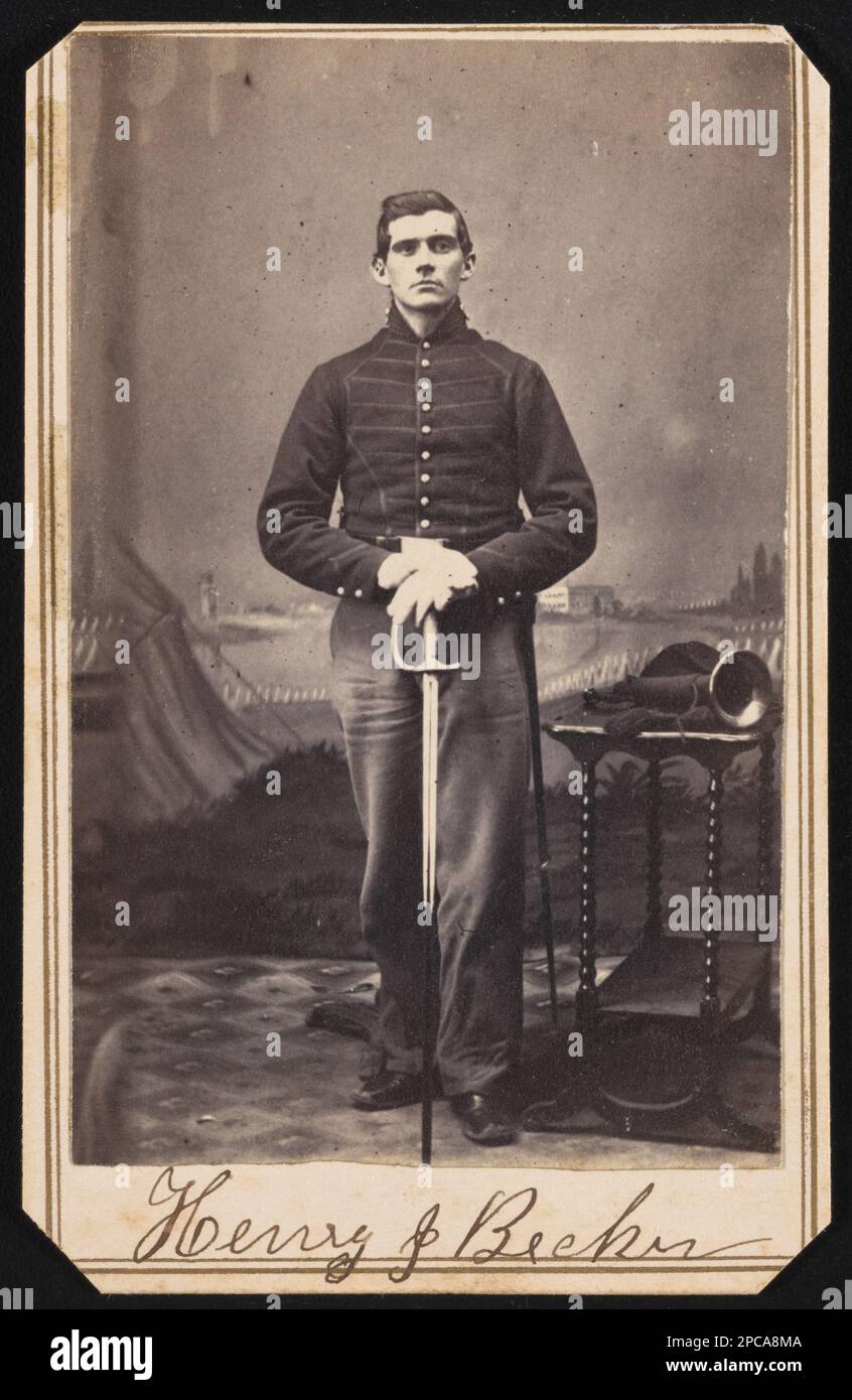 Bugler Henry J. Becker of Co. A, 10th New York Heavy Artillery Regiment ...