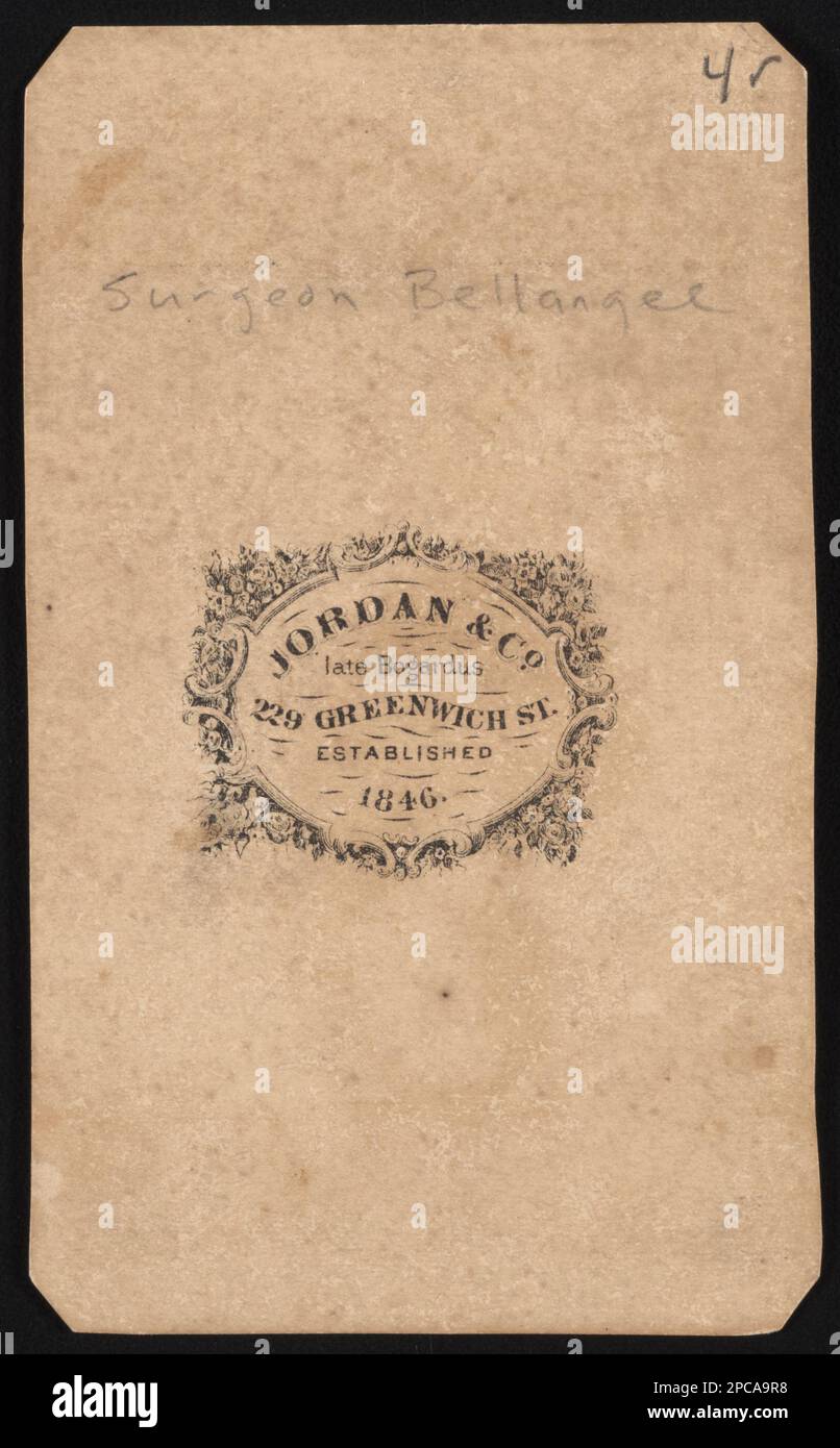 Surgeon James B. Bellangee, of Mansion House Hospital, Alexandria ...