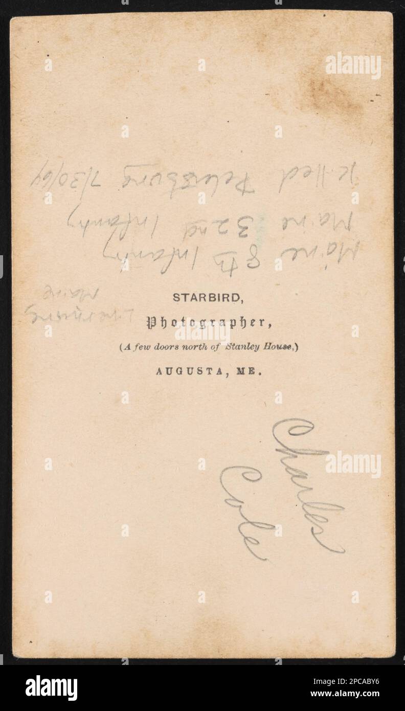 Sergeant Charles E. Cole of Co. C, 8th Maine Infantry Regiment and Co ...