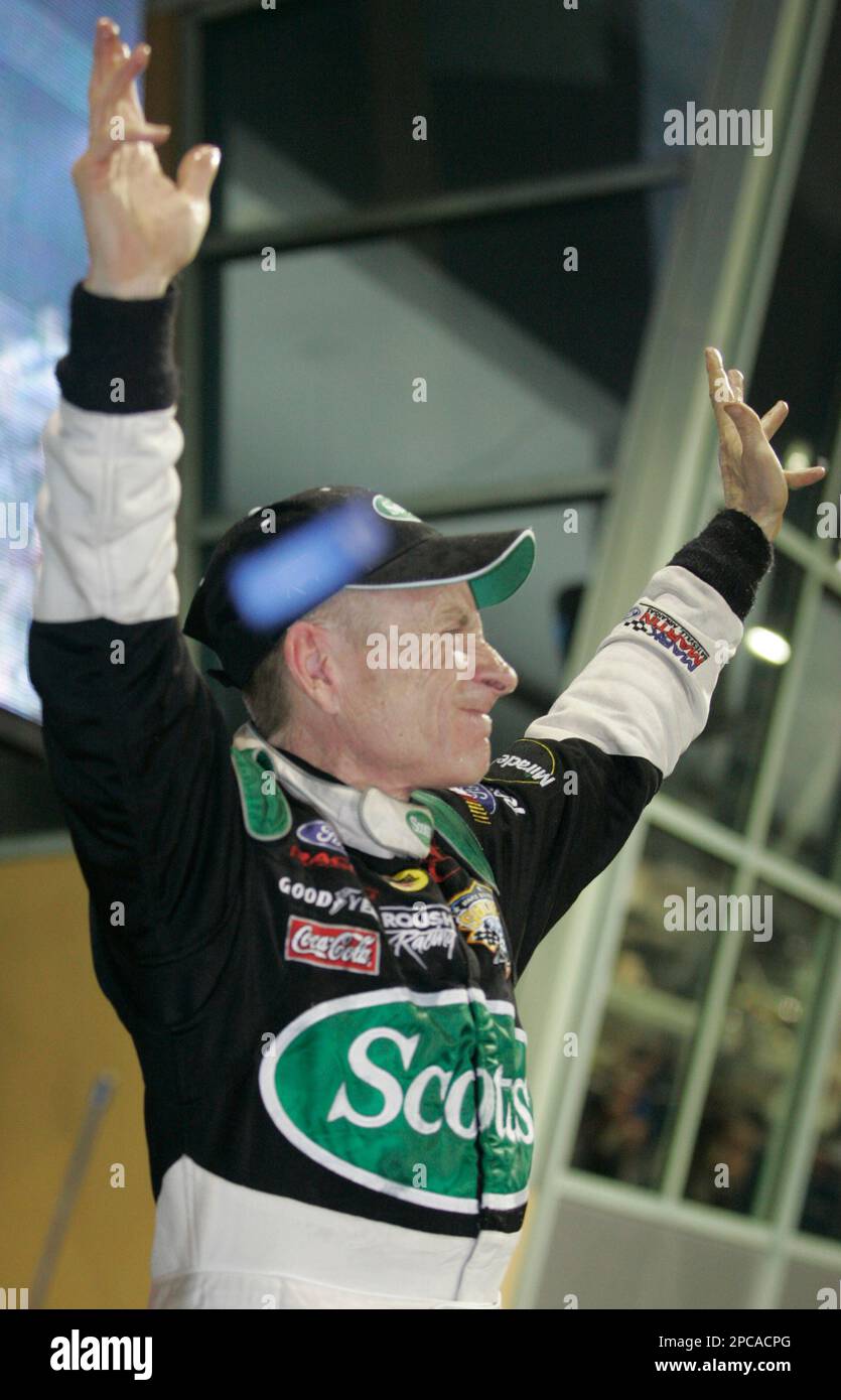 Craftsman Truck Series driver Mark Martin celebrates following his win ...