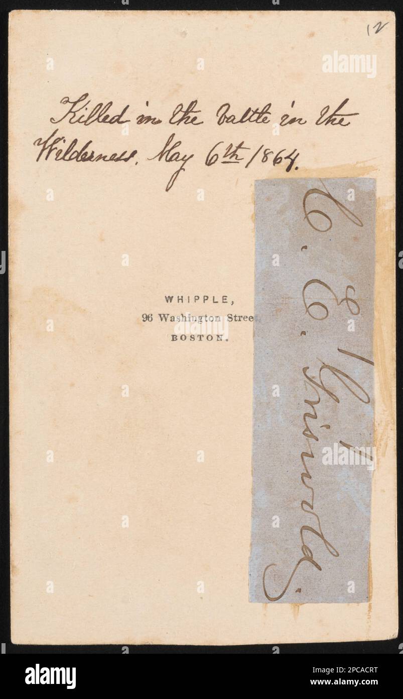 Colonel Charles Edward Griswold of 22nd Massachusetts Infantry Regiment ...