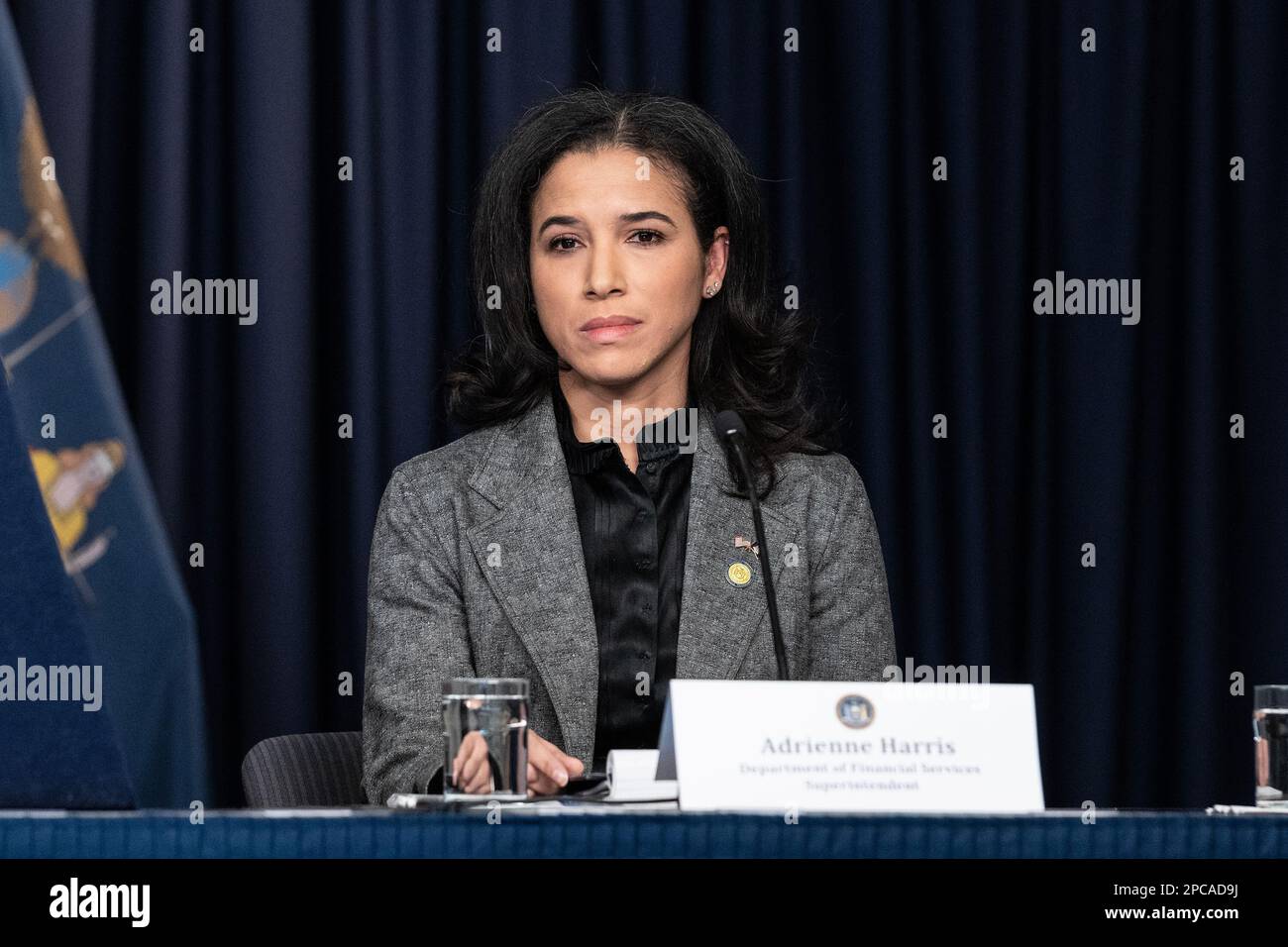 New York, USA. 13th Mar, 2023. Superintendent Adrienne Harris attends ...