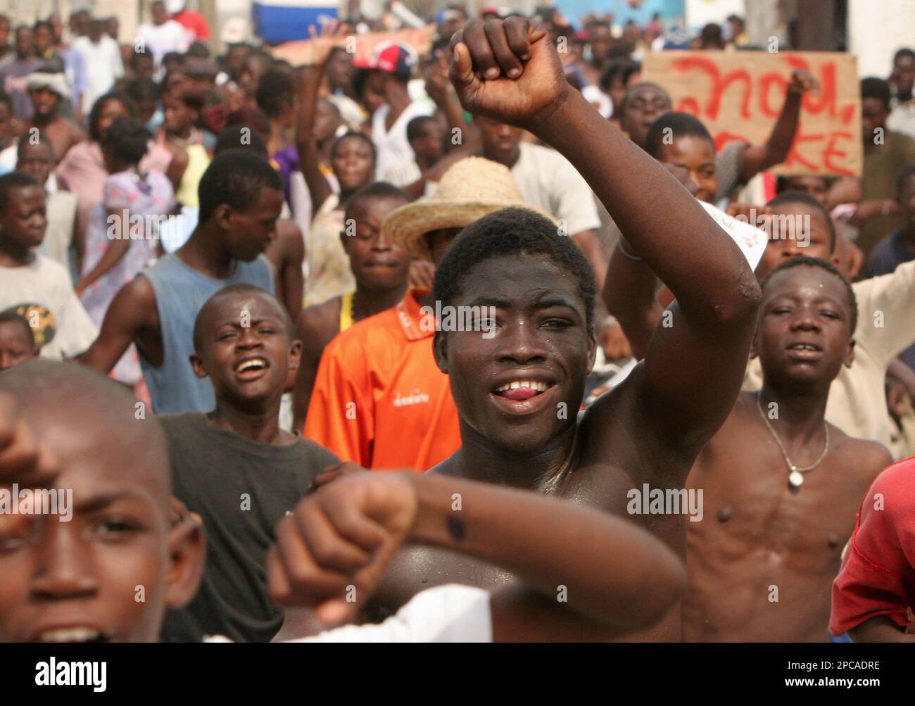 Protesters chant anti-United Nations slogans during a demonstration ...