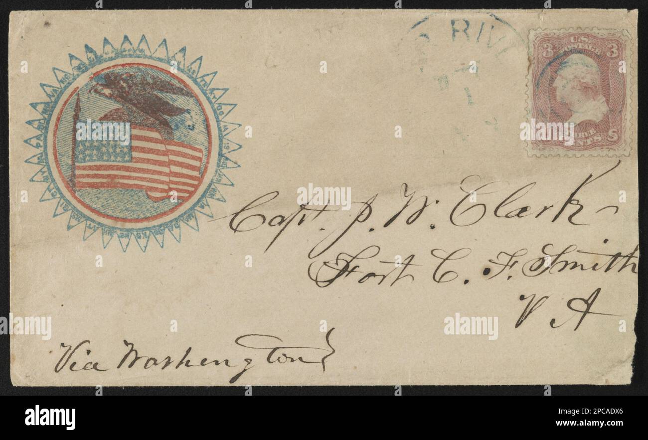 American flags with eagles hi-res stock photography and images - Alamy