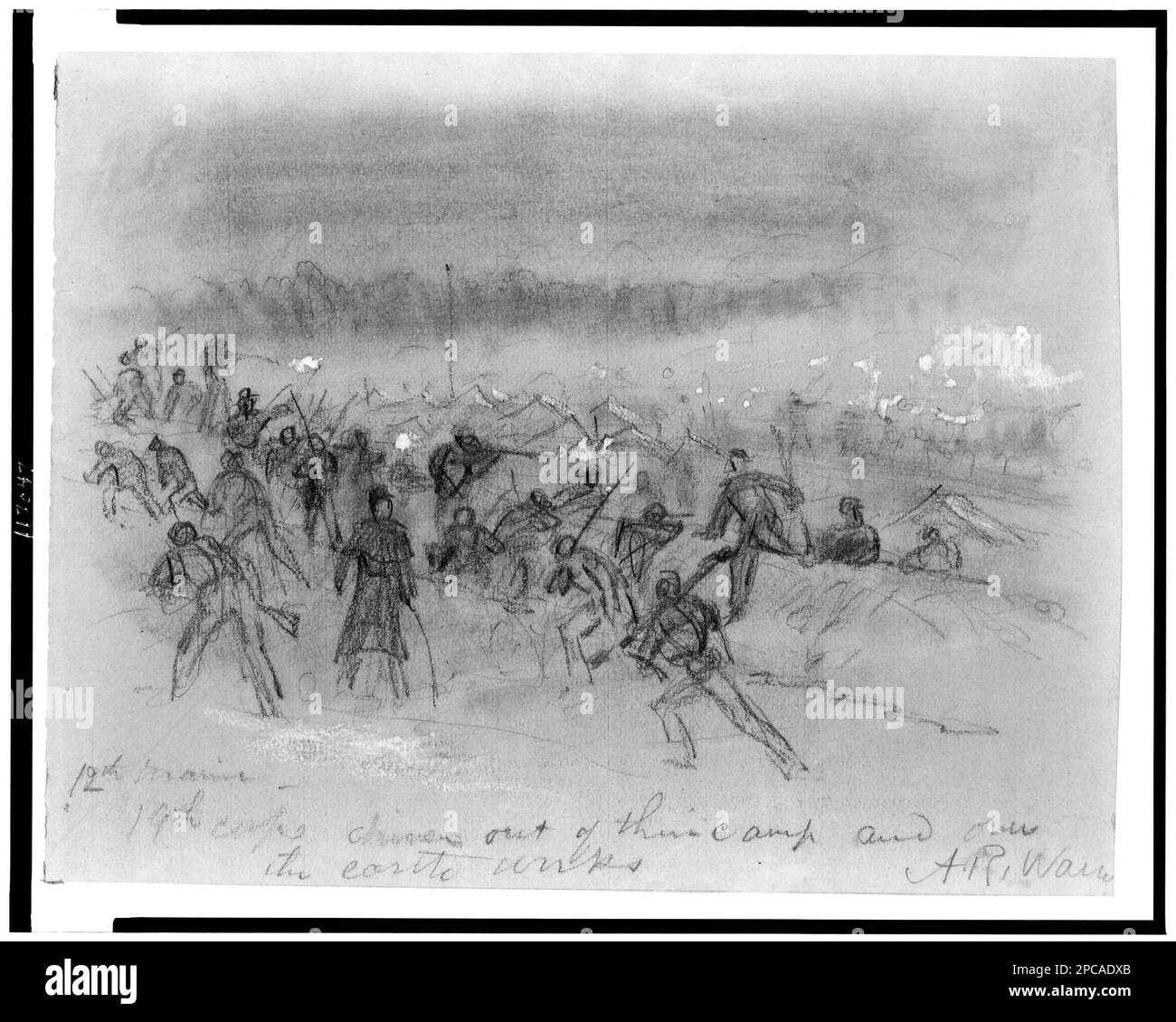 12th Maine--19th corps driven out of their camp and over the earth ...